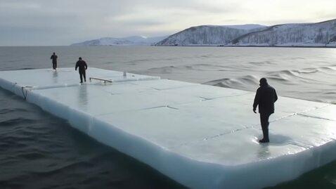 A visual of Project Habakkuk, a pykrete air craf