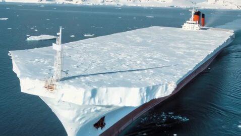 a imagined model of Project Habakkuk, a pykrete