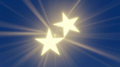 Two stars as a symbol of eternal love. Two stars