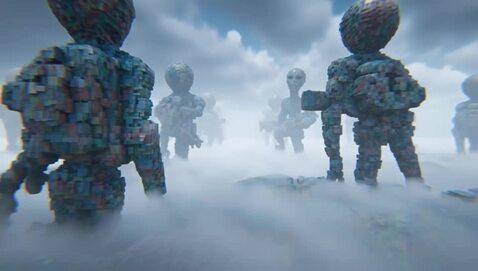 Alien Landscape Weirdcore: Horror Astroprojected