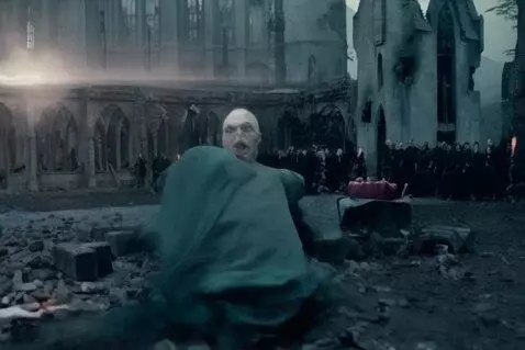 Voldemort uses dark magic to create a cake