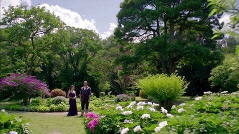 Realistic video of Adam and Eve in the garden of