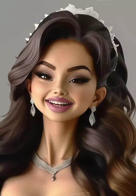 A woman cute poses from different angles with a