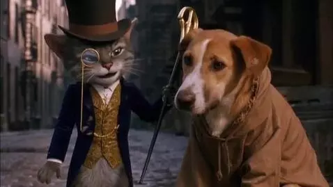 A rich cat beats a poor dog