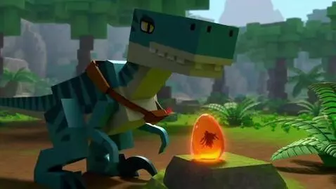 Jurassic blocky Roblox Velociraotor finds amber