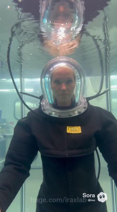 Sora AI Video - Underwater Containment Tank Scene - HUGE