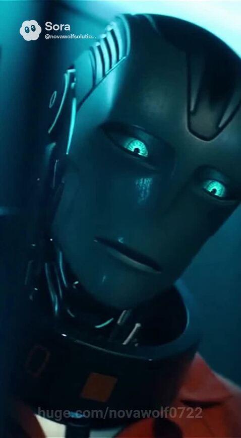 Sora AI Video - Cyborg Prisoner's Dramatic Escape