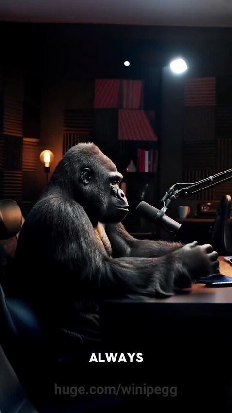 Gorilla's Philosophical Riddle AI Video from winipegg