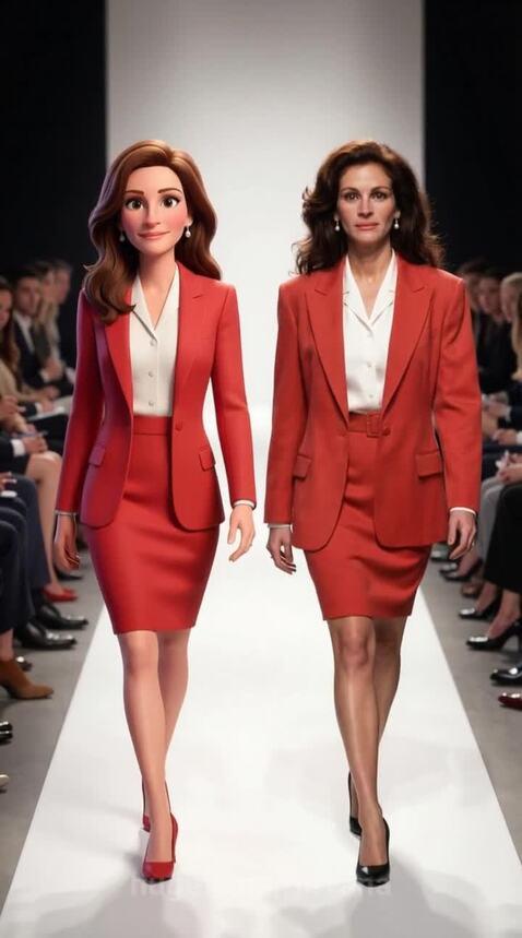 Kling 2.5 Turbo (pro) AI Video - Animated & Live-Action Women in Red ...